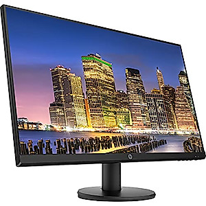 HP P27v G4 27 Inch IPS LED Backlit Monitor 2-Pack Bundle with FHD 1920 x 1080, Blue Light Filter, HDMI, VGA, Fully Adjustable Desk Mount Monitor Stand