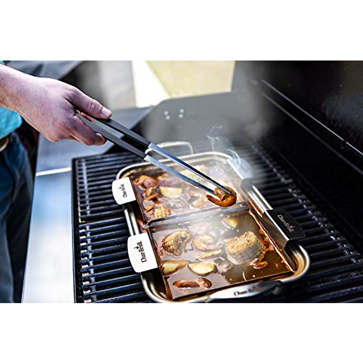 Char-Broil 8586712R06 Culinary Tweezer Tongs, Silver