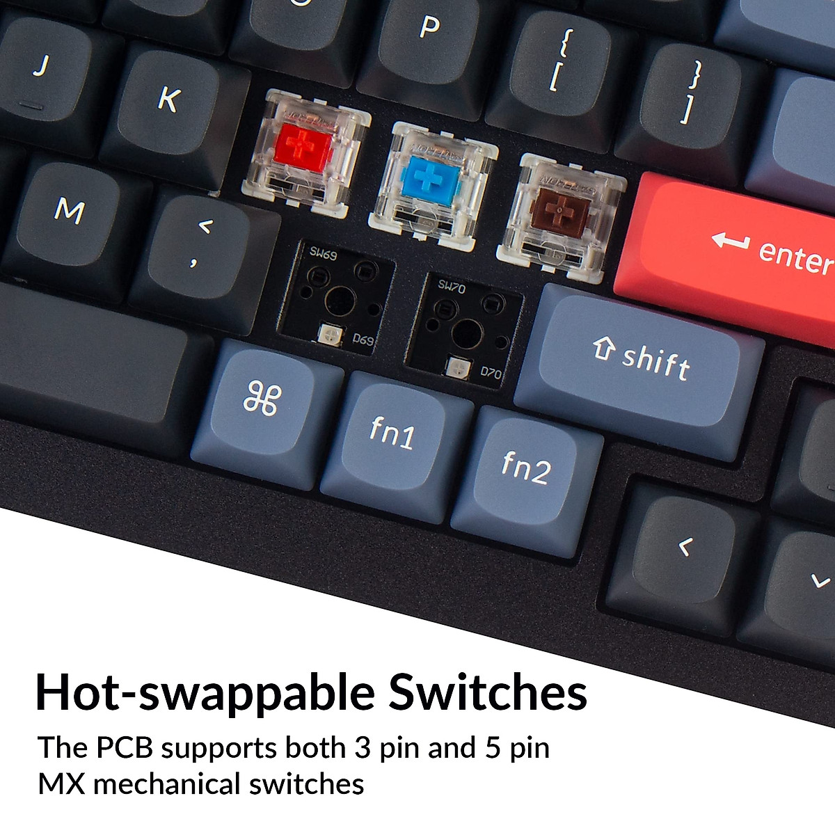 Keychron Q2 Wired Custom Mechanical Keyboard, QMK/VIA Programmable Macro, Full Aluminum, Hot-Swappable Gateron G Pro Red Switch, 65% Layout Double Gasket Compatible with Mac and Windows - Black