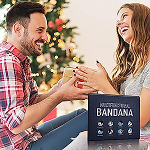 Bandana Face Mask for Men Women, Soft Breathable Scarf Neck Gaiter Mouth Covering to Shield UV Sun Dust for Ski Running Fishing Riding Cycling Festival, Washable Cloth Scarves Face Cover Rave Mask