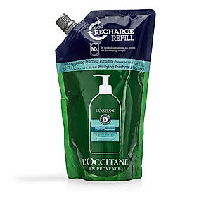 L'OCCITANE Purifying Freshness Conditioner Refill 16.9 fl. oz.: Detangling & Moisturizing, For Normal to Oily Hair, Silicone Free, With 5 Essential Oils