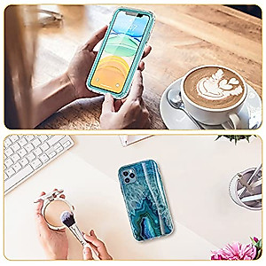 Esdot iPhone 11 Pro Max Case with Built-in Screen Protector,Military Grade Cover with Fashionable Designs for Women Girls,Protective Phone Case for Apple iPhone 11 Pro Max 6.5" Agate Stone