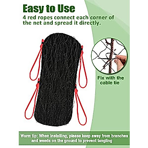 25 x 50 Ft Bird Netting with 2.4 in Square Mesh, Reusable Garden Netting for Chicken Coop, Nylon Poultry Net Deer Fence Netting for Protecting Vegetables Fruit Tree from Birds Squirrel