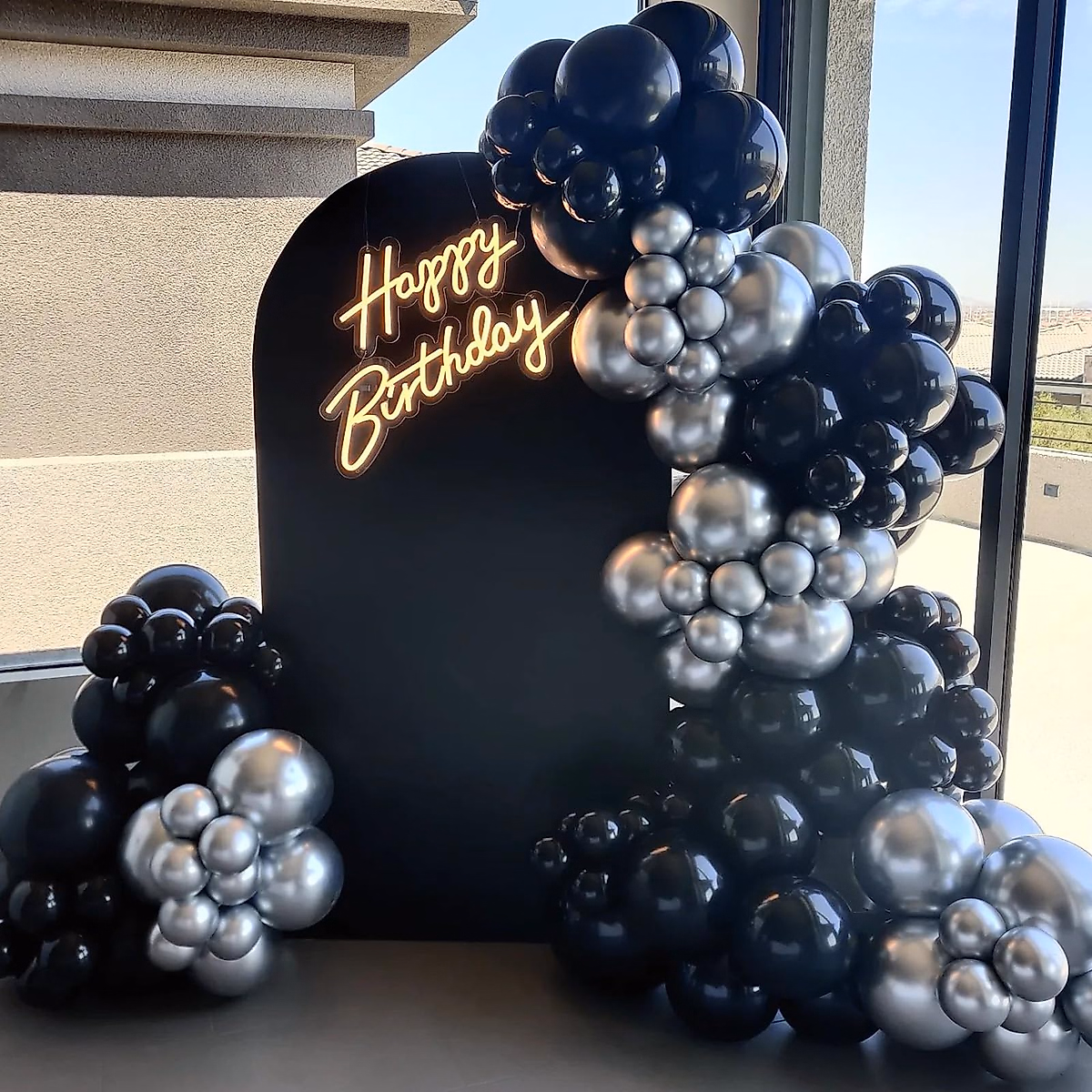 Awenztech 120pcs 5 inch Black Balloons, small Black Latex Balloons for Graduation Halloween Birthday Party Decorations