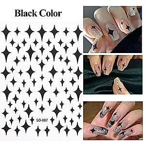 10 Sheets Heart Nail Art Stickers 3D Self-Adhesive Valentine's Day Nail Art Supplies Laser Star Heart Nail Decals Holographic Colorful Glitter Design Nail Decoration Accessories for Women Girls DIY Manicure Tips
