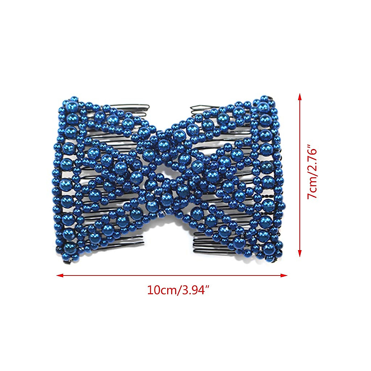 SimpleLif Combs Stretchable Double Hair Comb Twist Fountain Ponytail,Magic Hair Comb EZ Beaded Double Stretchy Delicate Elastic Women Clips Hairstyle,Random Color