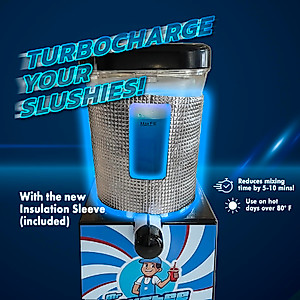 Mr Slushee Home-use Slushie Machine, New and Improved Countertop Slushy Maker for Kitchen, 34 fl oz, Ice Cold Frozen Slush Drink, Slushy Cup, Turns Your Favorite Sodas into Slushies.
