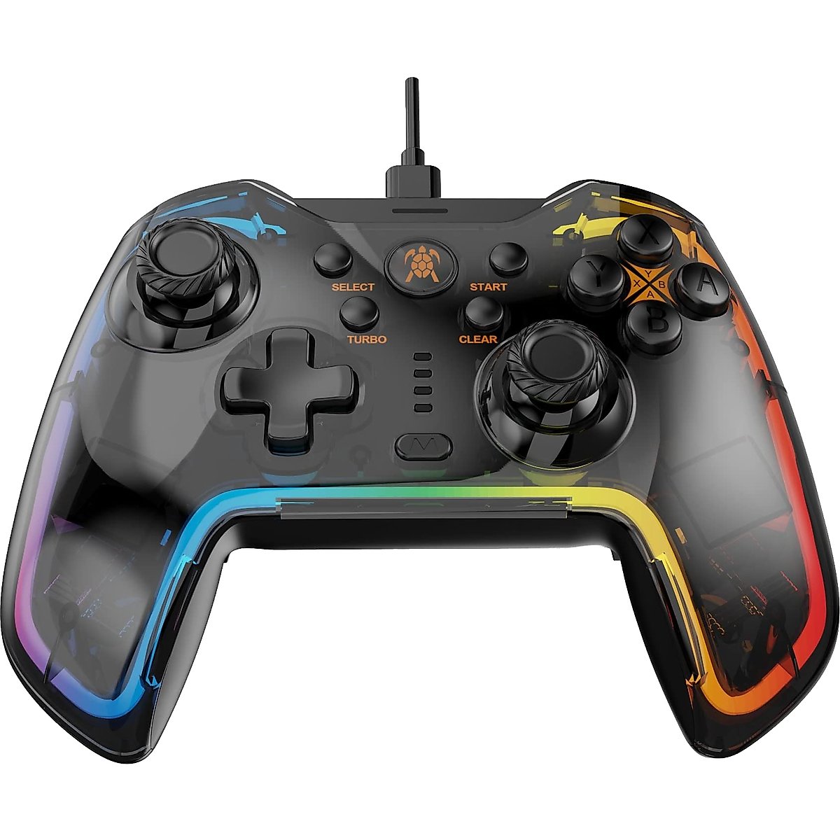Switch Compatible Controller with Nintendo Switch Controller/OLED/Lite, Pro Controller for PC/Android, Wired Switch Controllers with RGB LED Strip, Auto-Cycle Macro Programming Hawksbill Gaming