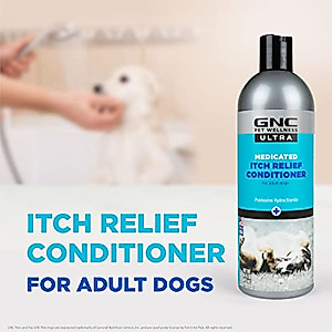 GNC Ultra Medicated Itch Relief Conditioner 16oz | Soothing Conditioner for Dogs with Oats & Pramoxine Hydrochloride | Moisturizing Conditioner for Dogs GNC Medicated Itch Relief,FF13854