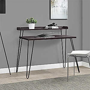 Ameriwood Home Haven Retro Desk with Riser, Espresso