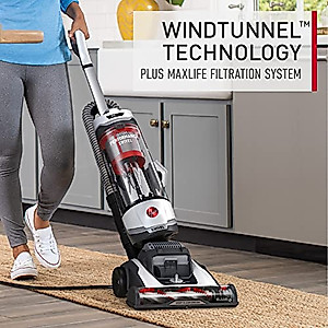 Hoover MAXLife Elite Swivel Vacuum Cleaner with HEPA Media Filtration, Bagless Multi-Surface Upright for Carpet and Hard Floors, UH75100, White