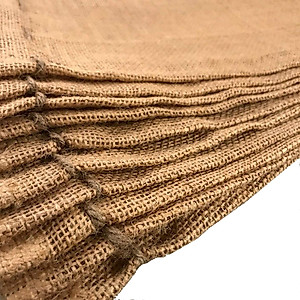 10" x 14" Natural Burlap Bags with Jute Drawstring (10 Pack) - Large Burlap Pouch Sack Favor Gift Bag for Showers Weddings Parties and Receptions - 10x14 inch