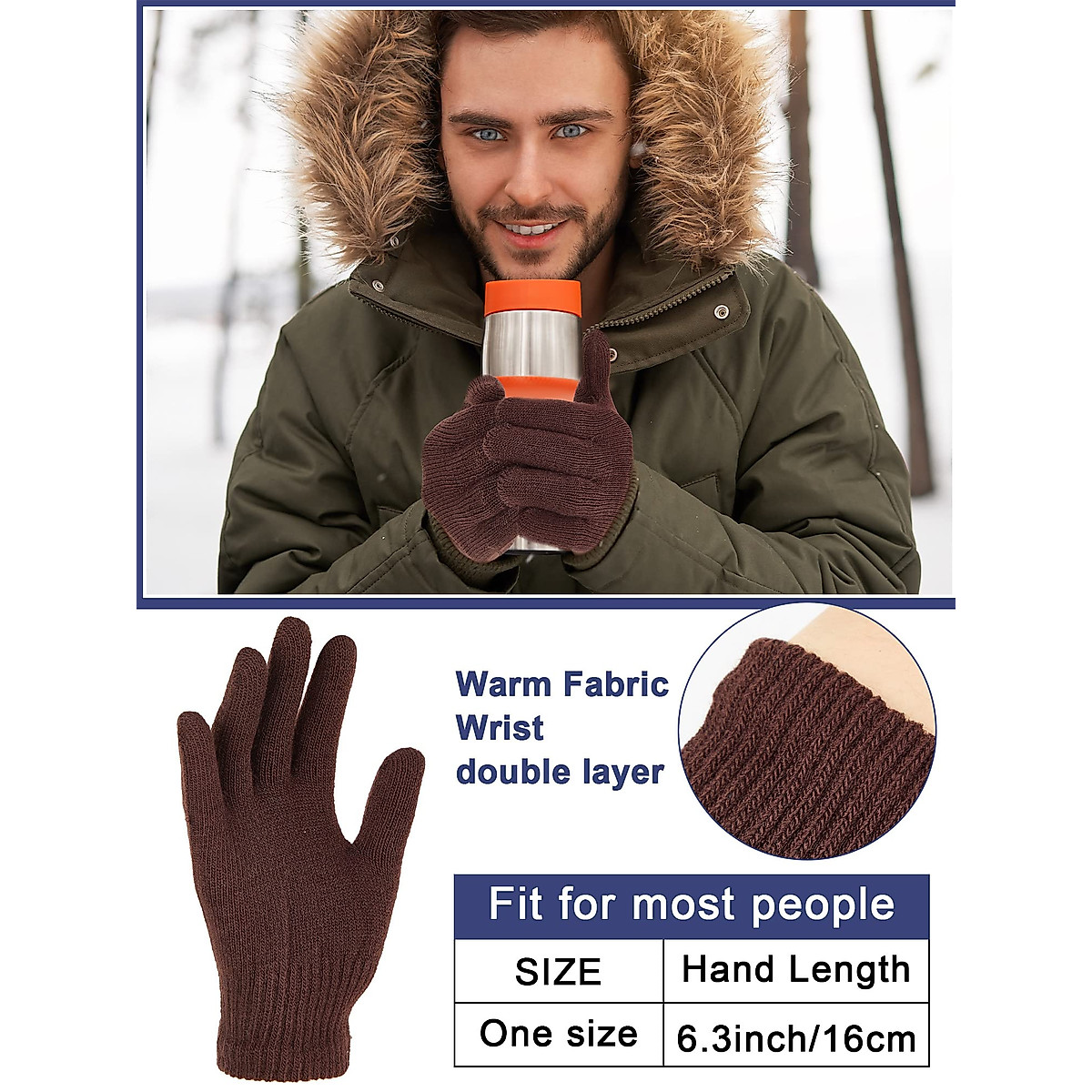 24 Pcs Winter Hat Scarf Gloves Socks Set Slouchy Knit Skull Cap Beanies Fleece Lined Knitted Hat Fleece Lining Neck Warmer Neck Gaiter Warm Sock for Women Men Cold Weather, Multicolor