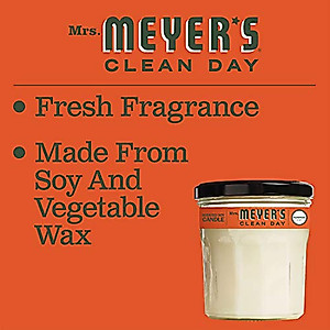 Mrs. Meyer's Soy Aromatherapy Candle, 25 Hour Burn Time, Made with Soy Wax and Essential Oils, Pumpkin, 4.9 oz