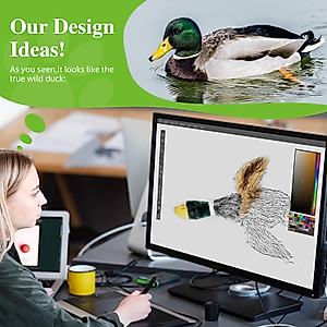 wangstar Squeaky Dog Toy for Puppy Dogs Toys to Keep Them Busy Mallard Duck Stuffed Dog Toys for Medium Small Dogs, 9" x3 Wild Duck