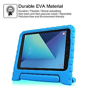 Fintie Case for Samsung Galaxy Tab S3 9.7, Light Weight Shock Proof Convertible Handle Stand Kids Friendly Cover for Samsung Galaxy Tab S3 9.7-Inch Tablet (SM-T820/T825/T827) 2017 Release, Blue