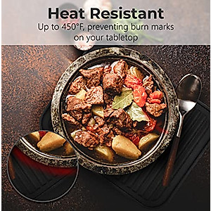 Silicone Trivets for Hot Pots and Pans (4 Pack) - Multipurpose Silicone Trivets for Hot Dishes and Hot Pot Holders (9 x 12 inch) - Silicone Heat Resistant Mats for Kitchen by Linda's Essentials