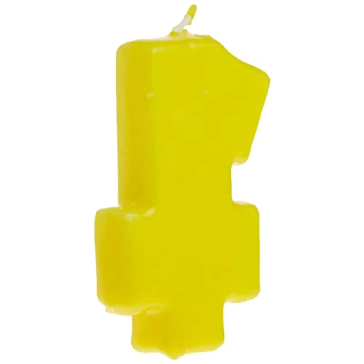 Number 1 Dots Birthday Candle - 3.5", Yellow, 1 Pc