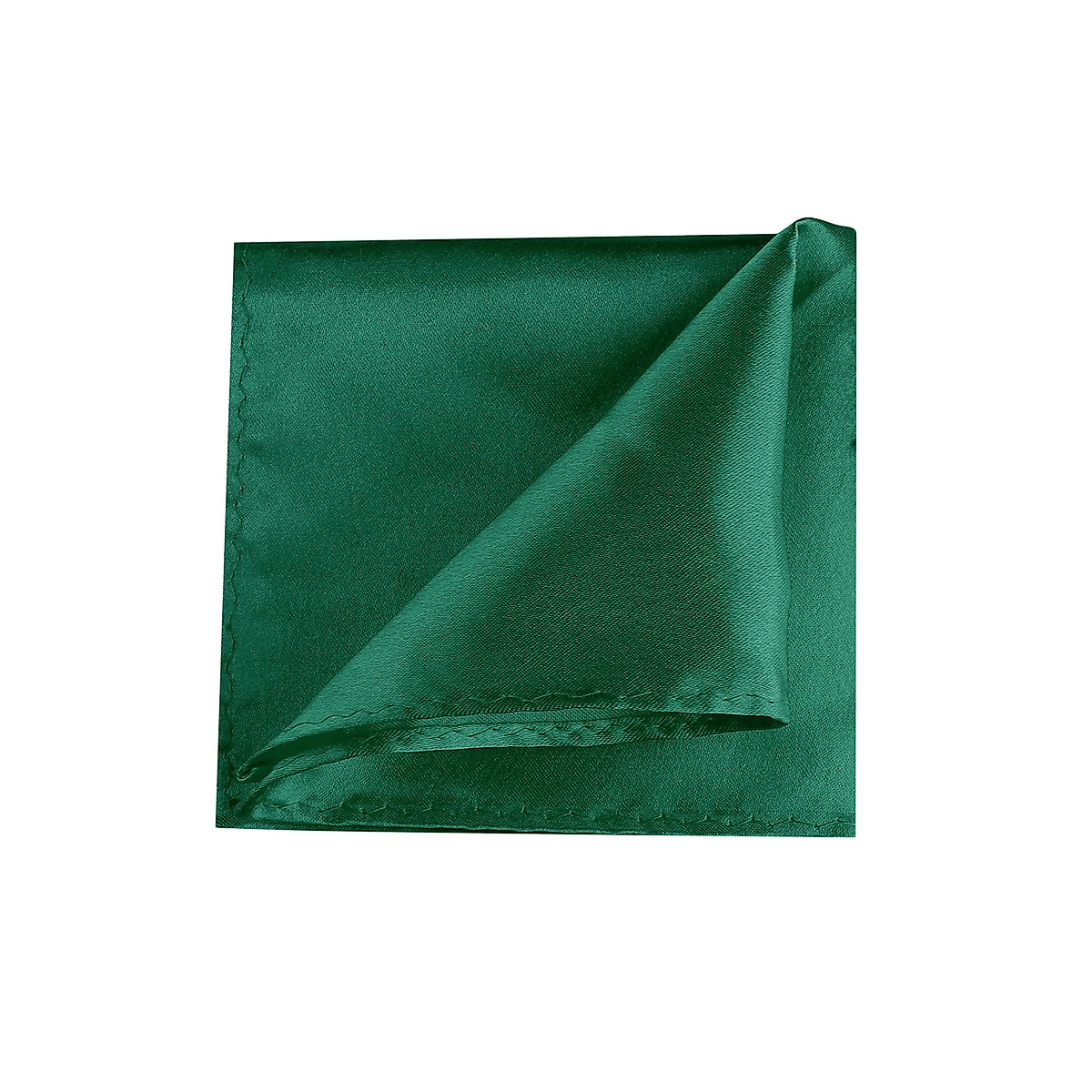 Allegra K Men's Pocket Squares Handkerchiefs Solid Color for Wedding Party One Size Dark Green