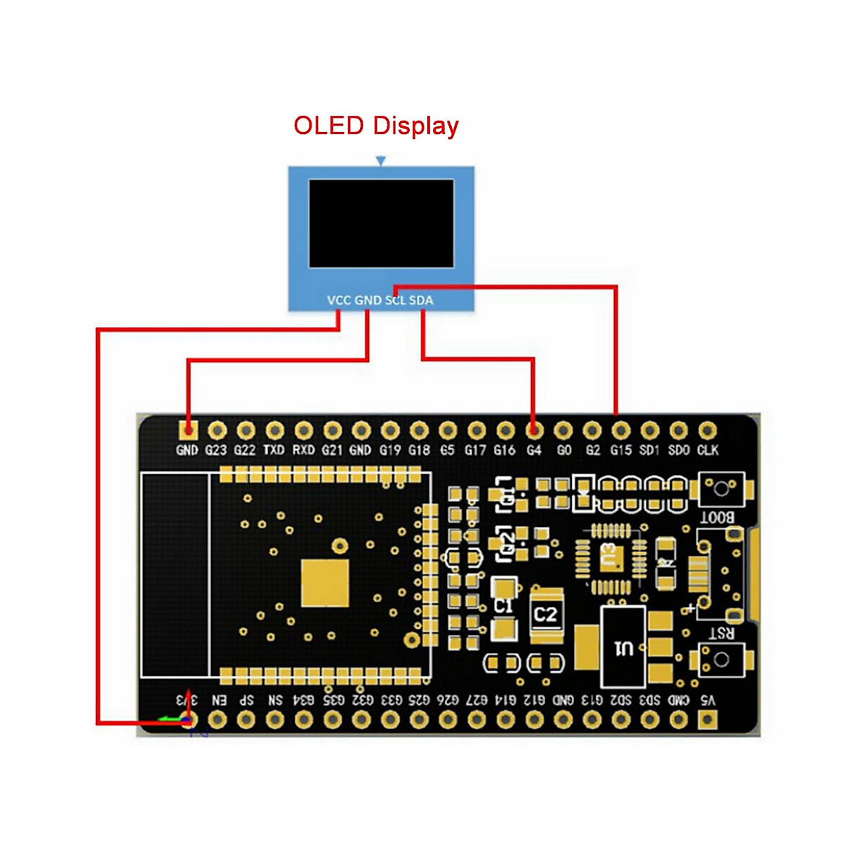 Walfront ESP32 WiFi Bluetooth Camera Module Development Board - Dual Core Module for IOT
