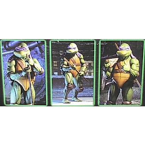 NECA TMNT Donnie Collectible Action Figure - Acrylic Ninja Movie Theme Toy