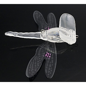 10PCS Unpainted Lure Blanks 5.39g 7.2cm Dragonfly with 4mm Free Fishing Eye Crankbait Simulation Blank Body Clear Hard Baits Trout Salmon Minnow Lure Popper Lures Topwater Freshwater 6104