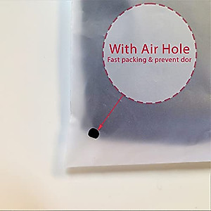 LOONAK Frosted Clear Zipper Plastic Poly Bags Matt 50pcs for Apparel Packaging Bags, Clothing, Sweaters, Hoodie, Women Shoes, Sewing Projects, T-Shirts, Shirts, Skirt, Cosmetics and Documents (9.84x11.81 in)