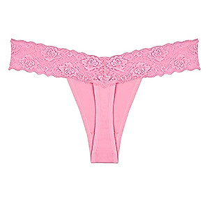 Sunm Boutique 8 Pack Lace Thongs for Women Thong Underwear Panties Low Waist (Multi, Medium)