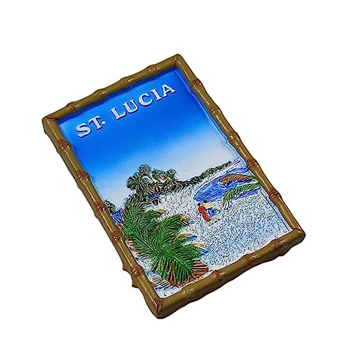 St.Lucia 3D Fridge Magnet Souvenir Gift,Resin Handmade St.Lucia Refrigerator Magnet Home & Kitchen Decoration Collection