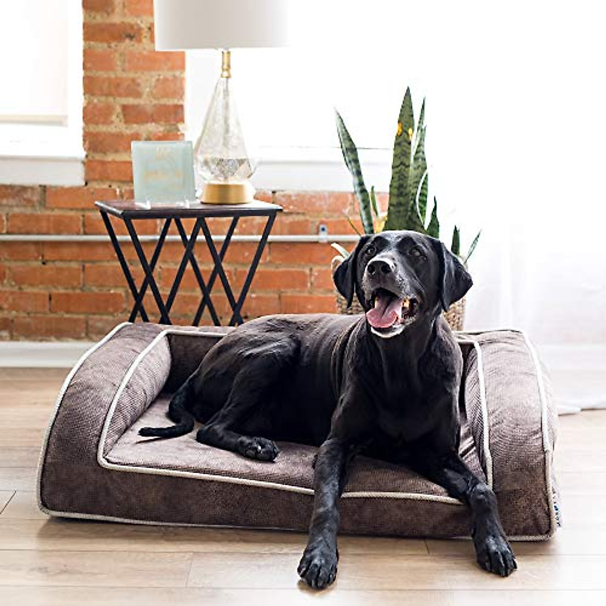 Petmate La-Z-Boy Duke Orthopedic Sofa Dog Bed, Mocha, 37" x 28"