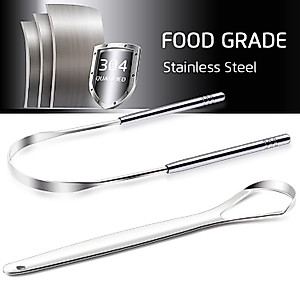 Premium Tongue Scraper, 3PCS Tongue Scraper, Stainless Steel Tongue Scrapers, Tounge Scraper Cleaner, Professional Tongue Brush,Tongue Coating Remover, Oral Care