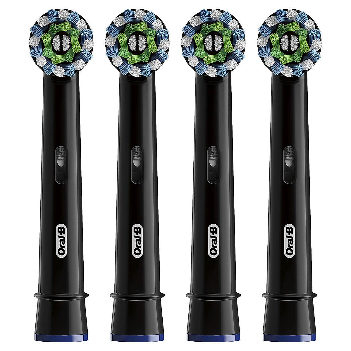 Oral-B CrossAction Electric Toothbrush Replacement Brush Head Refills, Black, 4 Count
