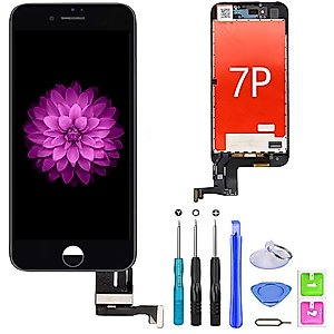 FFtopu Compatible with iPhone 7 Plus Screen Replacement Black（5.5‘’）, LCD Display & Touch Screen Digitizer Frame Assembly Set with 3D Touch Free Repair Tools