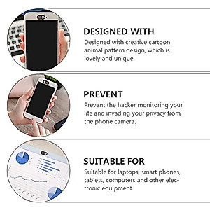 Cartoon Bear Camera Cover Slide: 3PCS Cute Animal Pattern Webcam Protection Cover Slide Phone Camera Blocker Ultra Thin Cover Slide for Laptop Tablet Mobile Phone