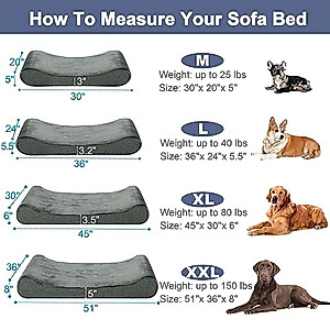 Casa Paw XL Orthopedic Dog Bed - Extra Large, Washable, Memory Foam with Comfy Pillow, Waterproof Lining & Non-Skid Bottom