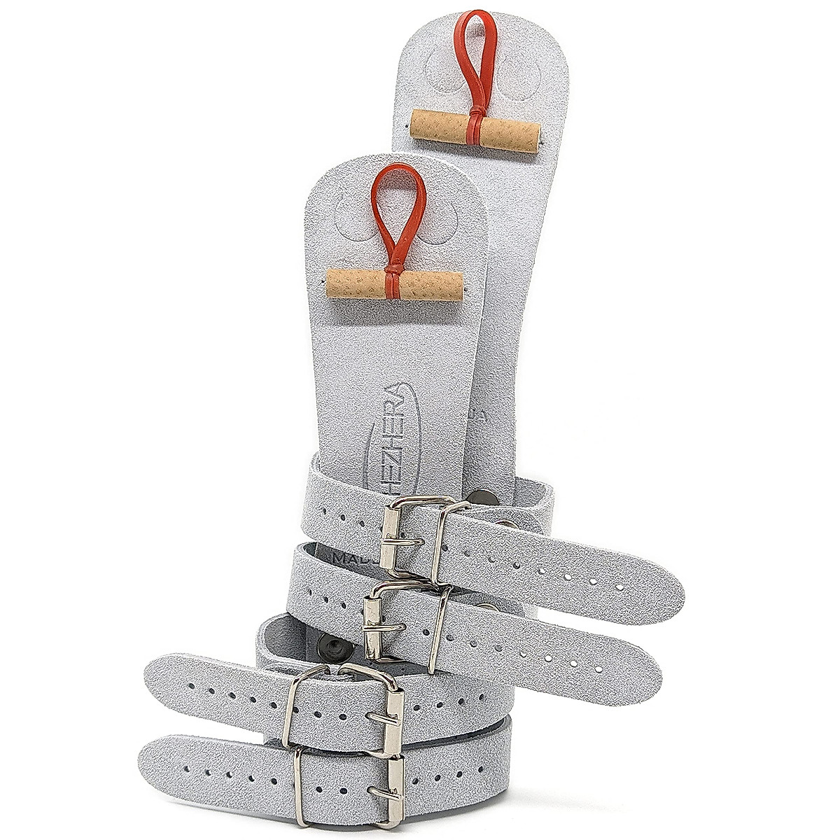 ZHEZHERA Authentic Dowel Gymnastics Grips for Girls (Double Buckle - Sold in Pairs) | Hand Guards | Palm Grips for Uneven Bars (1 | Small)