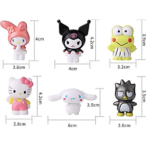6 Pack Cute Lovely Characters Figurines for Kids Birthday Party Supplies Anime Theme Party Decoration Supplies,Gift for Anime Fans or Friends