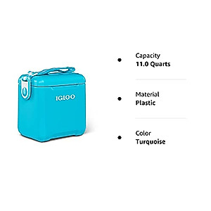 Igloo Turquoise 11 Qt Tag-A-Long Too Hardsided Strapped Cooler
