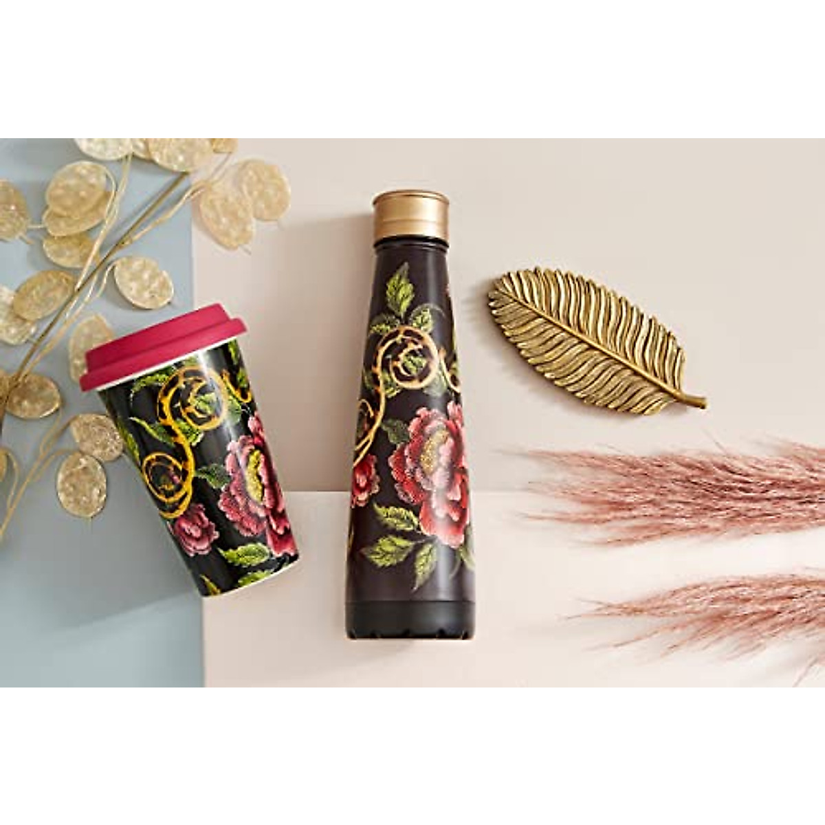 Spode Creatures of Curiosity Insulated Water Bottle | Stainless Steel Reusable Water Bottle for School, Gym, Sports, and Travel | Leak Proof Lid | Keeps Cold and Hot for 12 Hours | 15-Ounces