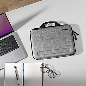 tomtoc Slim Hard Case for 13-inch MacBook Air M3 2024 M2/A2681 M1/A2337, MacBook Pro 2022-2016 M2/A2686 M1/A2338, Organized Protective Shoulder Bag with Tablet Pocket for Up to 11 iPad Air/Pro