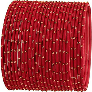 RIANGI Indian Bangles For Women, Indian Bangles Set Of 24 Bollywood Style Red Bangles For Women Indian Jewelry, Ideal Gift, Indian Red Bangles, Bangles Indian Jewelry