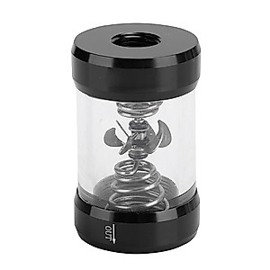 Flow Meter Indicator PC Cooler System, Rust-Proof Soft Tubing Fittings Liquid Cooling PC Water Flow Indicator, G1/4 Threaded Cooling Flow Indicator for PC Computer Water Cooling System(Black)