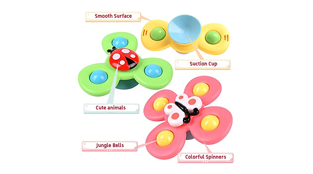 Colorful Suction Cup Spinner Toys for Toddlers