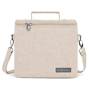 Simple Modern Lunch Box for Women & Men | Large Reusable Insulated Lunch Cooler Tote Bag | Spacious Container for Adult, Work, Travel, and School | Blakely Collection | 4 Liter | Tan