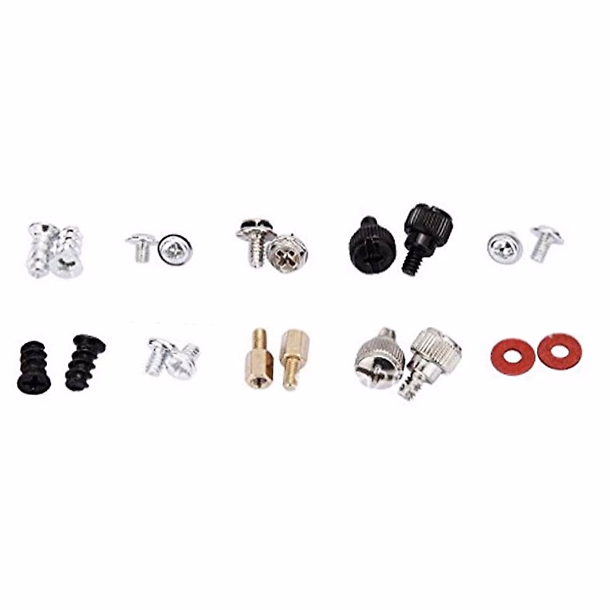 Ochoos 228PCS for Motherboard Computer Set Screws Accessories Repair Tool DIY with Case Assortment Kit Hard Disk for PC