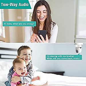 ATSITK Light Bulb Security Camera, Light Bulb Camera WiFi Outdoor, FHD 1080P 360° Panoramic PTZ 2.4G Wireless Smart IP Cameras for Home/Baby/Pet, Color Night Vision, Two Way Audio, Motion Tracking