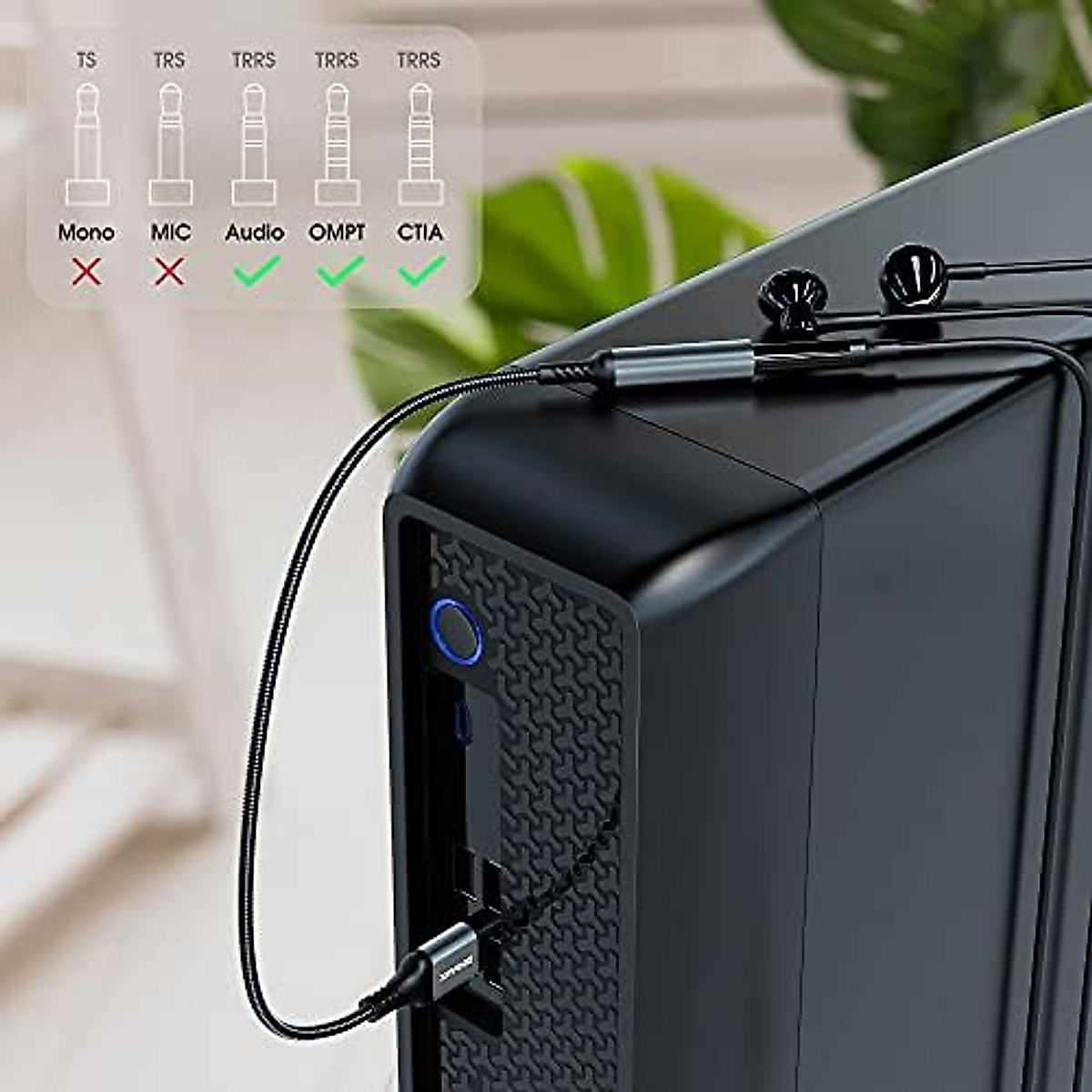 ZOOAUX USB to 3.5mm Jack Audio Adapter,External Sound Card USB-A to Audio Jack Adapter with Aux Stereo Converter Compatible with Headset,PC Windows,Laptop Mac,Desktops,Linux,PS4 PS5 and More (Grey)