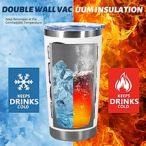 Icesip 20oz Gamer Tumbler - Stainless Steel Gaming Mug with Straw & Brush - Cool Game Controller Design - Birthday Gift for Men, Boys, Gamers