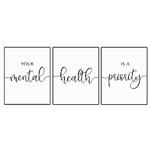 Your Mental Health Is A Priority Home Wall Decor Therapy Room Decor Therapist Office Wall Art Mental Health Art Self Care Therapy Wall Art UNFRAMED (11x14 inch)