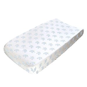 Hello Spud - Gray Elephant Changing Pad Cover Organic Cotton Jersey - Super Soft